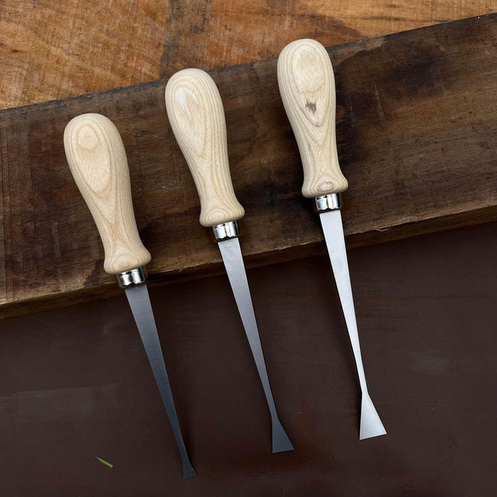 Fishtail-MHG-Chisel, 3 pcs Set, fine-honed blade – Alasdair Davidson ...